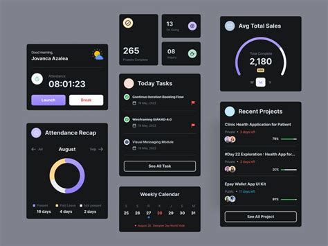Task Management Dashboard Components Ui Task Management Health