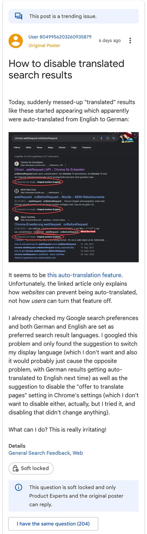 Google Search Translating Results Pages To Regional Language