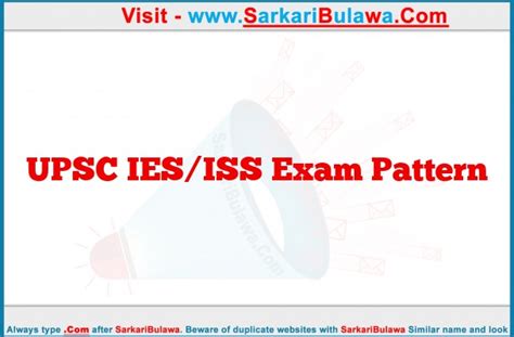 UPSC IES ISS Exam Pattern SarkariBulawa Com All Jobs Other Related Imp Info