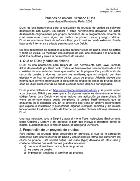 Guía De Uso De Dunit