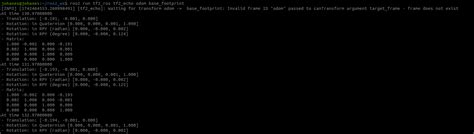 Ros Issue With TF Transform In ROS Humble Invalid Frame ID Odom Robotics Stack Exchange