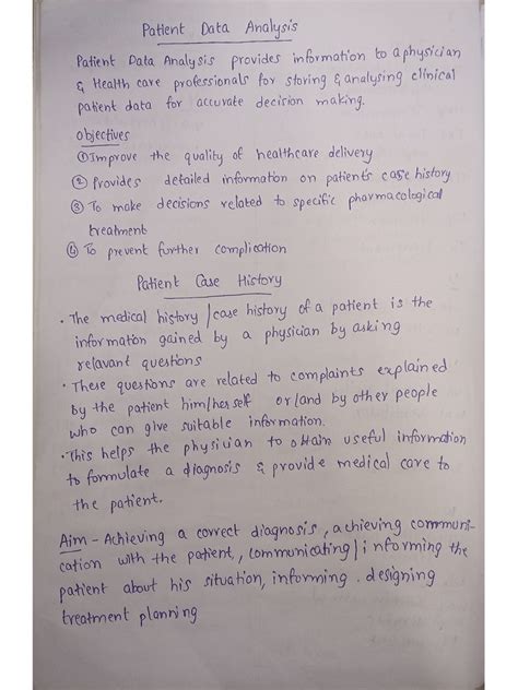 Patient Data Analysis Pdf
