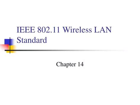 Ppt Ieee 802 11 Wireless Lan Standard Powerpoint Presentation Free