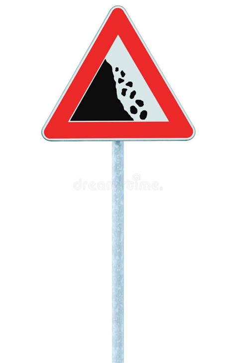 Danger Falling Objects Warning Sign Isolated Macro Stock Image Image
