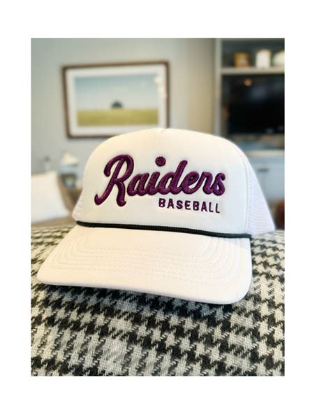 Raiders Baseball Script Foamy Trucker Hat Loudly