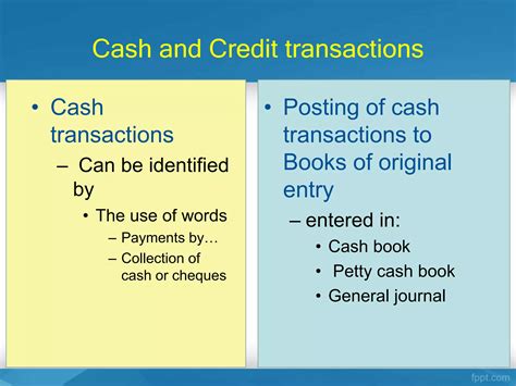 Cash And Credit Transactions Pptx