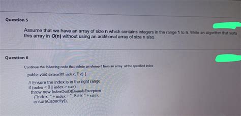 Solved Assume That We Have An Array Of Size N Which Contains
