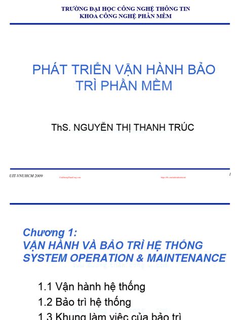 Phat Trien, Van Hanh, Bao Tri Phan Mem Nguyen Thi Thanh Truc c1 ...