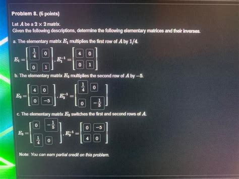 solved problem 8 6 points let a be a 2 x 2 matrix given