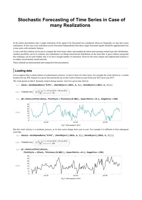 Pdf Stochastic Forecasting Of Time Series In Case Of Many Realizations