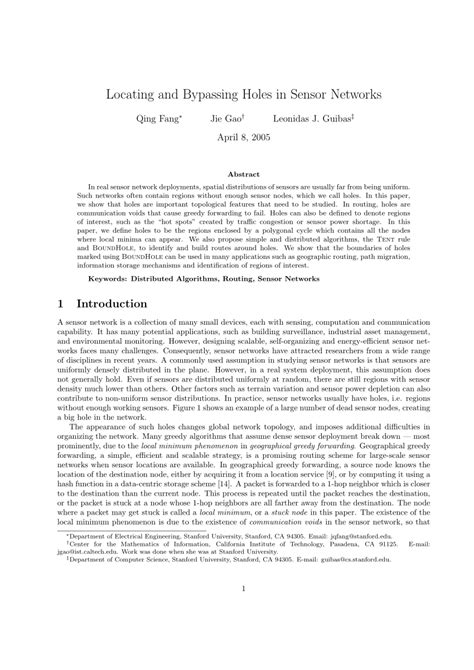 pdf locating and bypassing holes in sensor networks