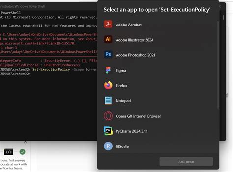 Windows Set Executionpolicy Scope Currentuser Executionpolicy Unrestricted Not Working