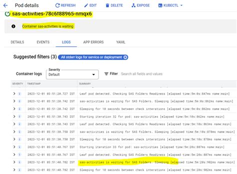 solved kubernetes deployment issues lts 2023 10 page 2 sas support communities