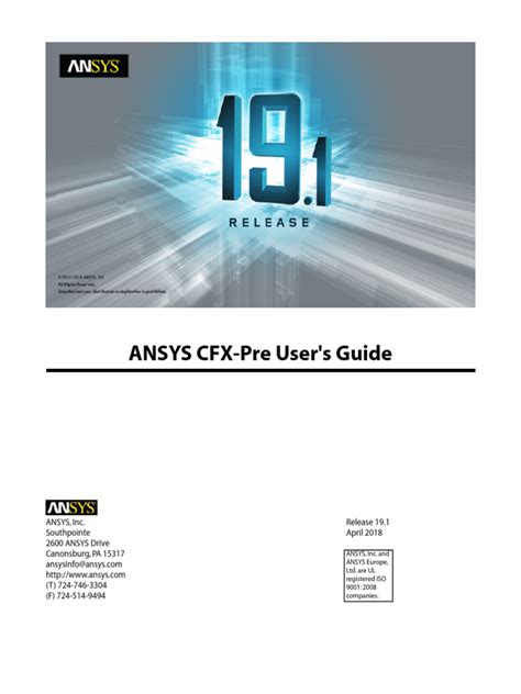Ansys Cfx Pre Users Guide Pdf Keyboard Shortcut Trademark