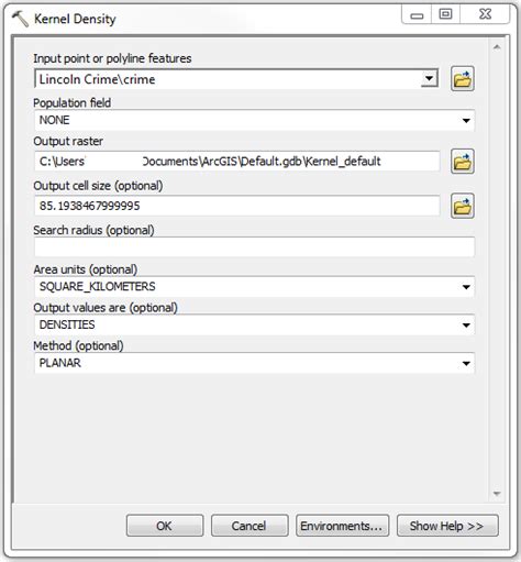 how to create heat maps in arcmap using the density toolset