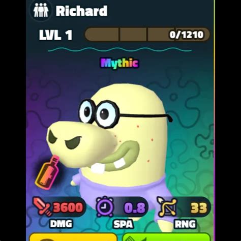 Richard Sf Spongebob Tower Defense Game Item Gameflip