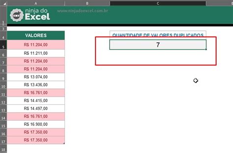 Como Contar Valores Duplicados No Excel Ninja Do Excel