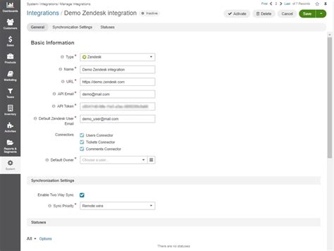 Configure Zendesk Integration In The Back Office Orocommerce Orocrm And Oroplatform Documentation
