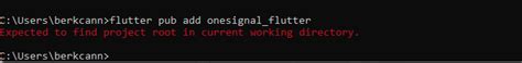 Flutter Onesignal Add Problems Expected To Find Project Root In