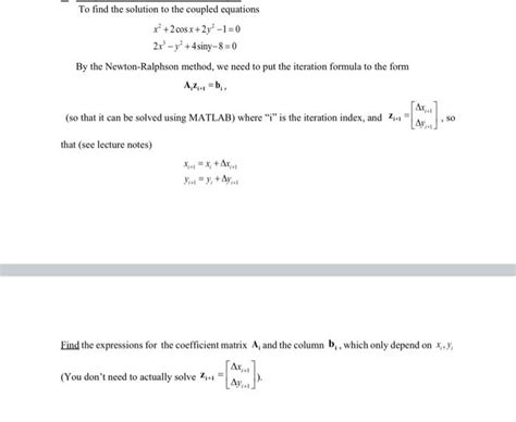 To Find The Solution To The Coupled Equations