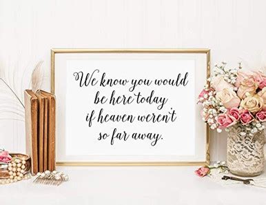 We Know You Would Be Here Today If Heaven Weren T So Far Away In Loving