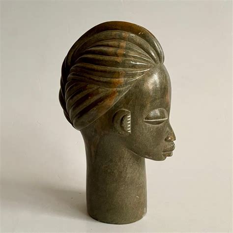 Hand Carved Soapstone Tribal Bust 1940s At 1stdibs