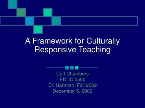 Ppt A Framework For Culturally Responsive Teaching Powerpoint Presentation Id 305670