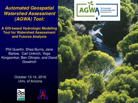 [ppt] Automated Geospatial Watershed Assessment Agwa Tool A Gis Based Powerpoint