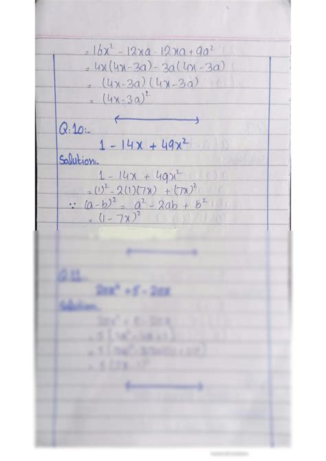 Solution Chapter 2 Factorization Guideline Notes G Maths 10th Class
