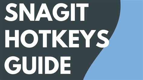 Snagit Hotkeys Guide Snagit Tutorial Snagit Hotkeys Guide Snagit Tutorial
