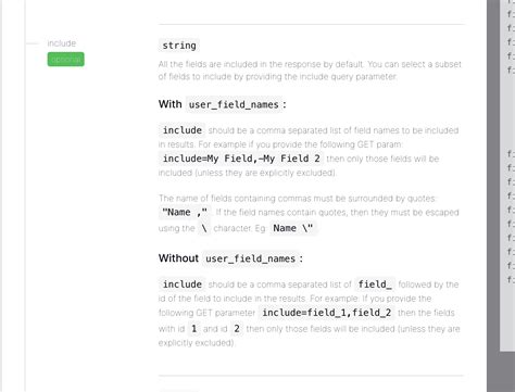 Excludeinclude Fields In Api Call Baserow