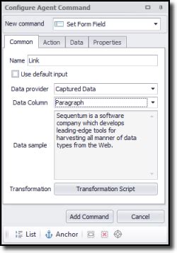 Data Using Data Input Agent Data