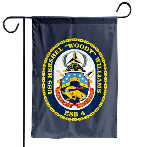 Uss Hershel Woody Williams Esb 4 Crest Uss Hershel Woody Williams Crest Garden Flags
