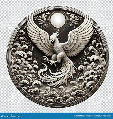 Artistic Illustration Of The Rebirth Of The Phoenix Stock Illustration