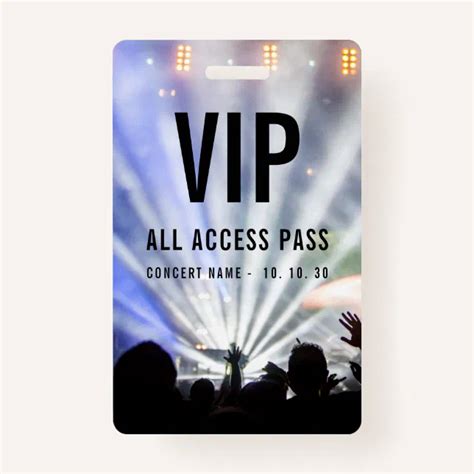 Vip All Access Qr Code Pass Concert Badge Zazzle