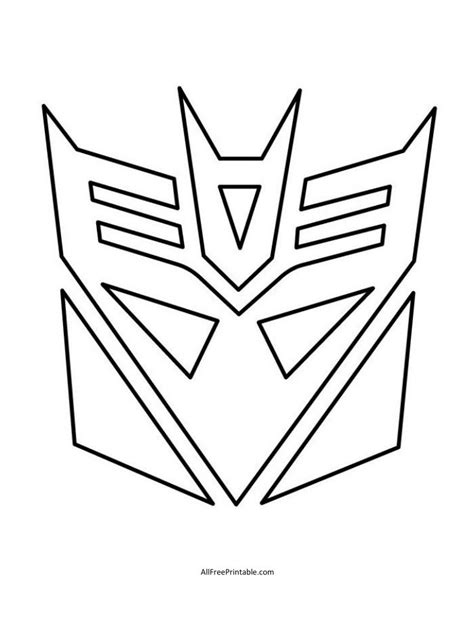 Transformers Decepticons Logo Template Free Printable
