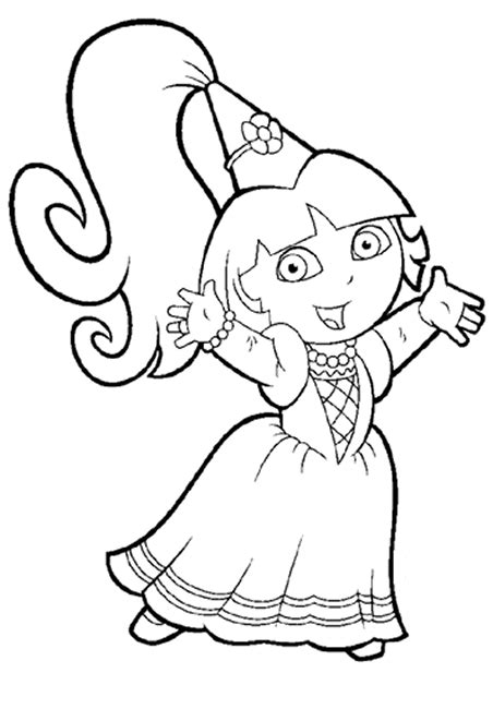 Desenho De Princesa Dora Aventureira Para Colorir Tudodesenhos