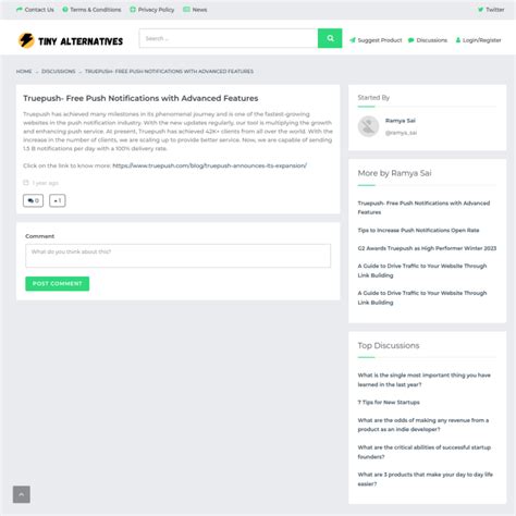 Truepush Free Push Notifications With Advanced Features