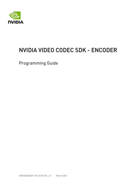 Nvenc Videoencoder Api Progguide Pdf Data Compression Computing