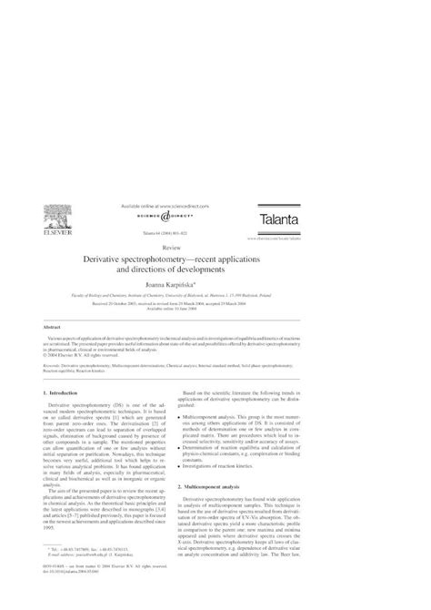 Pdf Derivative Spectrophotometry Pdf Dokumen Tips