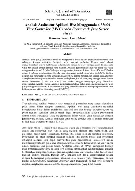 Pdf Analisis Arsitektur Aplikasi Web Menggunakan Model View