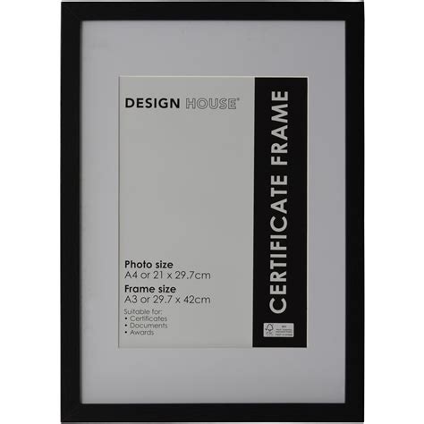 Design House A3 Poster Frame Black Big W