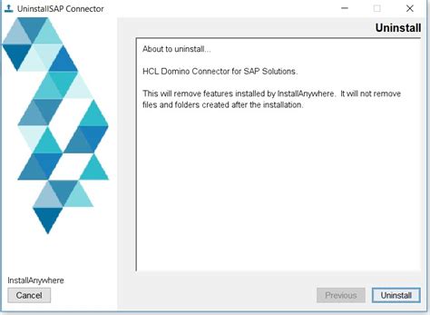 Uninstalling Hcl Domino Connector For Sap Solutions