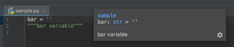 How To Create Documentation For Python Variables That Will Be Visible In PyCharm Quick