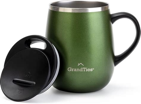 Buy Grandties Insulated Coffee Mug With Handle Sliding Lid For Splash