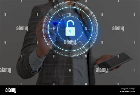 Graphics Padlock For Web Data Information Security Application System