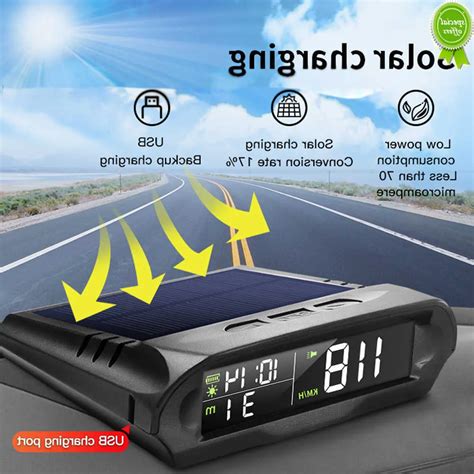 1466에서 자동차 새로운 자동차 무선 Hud 디스플레이 Gps 태양 광 헤드 업 자동 속도계 과도한 피로 운전 알림 자동차