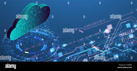 Cloud Computing Conceptabstract Connection Technology Background Hand Drawn Vector Stock