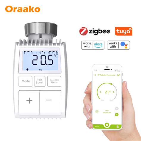 Oraako Manufacturing Zigbee Radiator Wifi Wireless Smart Trv Radiator Valve Underfloor Heating