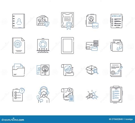 Regulatory Compliance Line Icons Collection Compliance Regulations Policies Rules